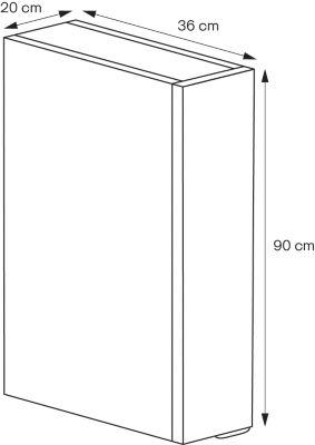 Colonne de salle de bains suspendue faible largeur noir mat l.20 x H.90 ...