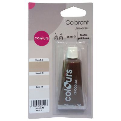 Colorant universel toutes peintures Colours chocolat 25ml | Castorama