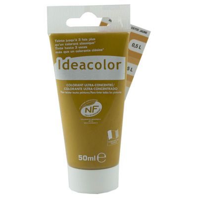 Colorant universel toutes peintures Ideacolor oxyde jaune 50ml | Castorama