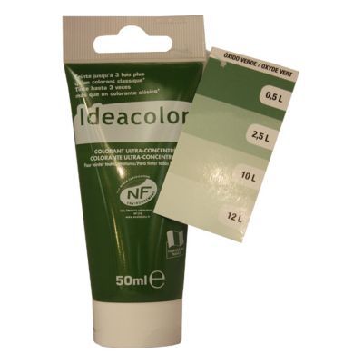 Colorant universel toutes peintures Ideacolor oxyde vert 50ml | Castorama