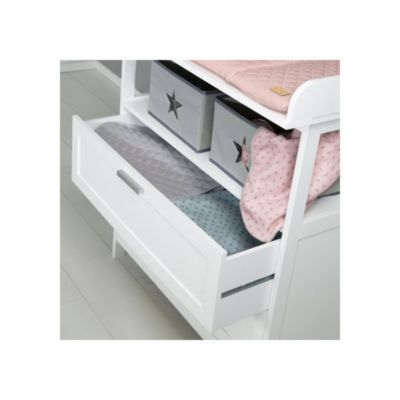 Commode a langer Roba Hamburg blanche convertible 2 tiroirs 87x75x100 cm