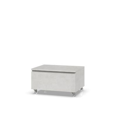 Commode ASTRA blanc pierre avec roues
