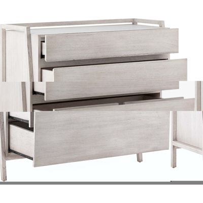 Commode cèdre Gris Voilé épurée et tendance 108 x 46 x 98 cm Gris voilé ...