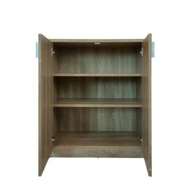 Commode TOLLY 2 portes, 85 cm coloris chene sonoma