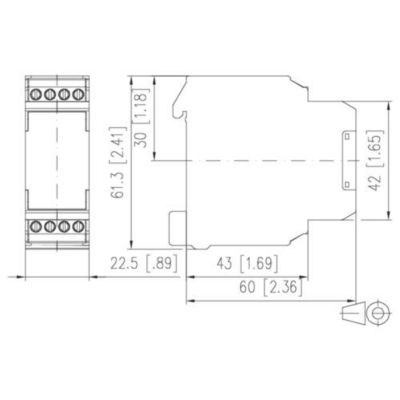 Commutateur à seuil 24 V AC/DC KRS-E08 HRP, 1 inverseur, montage sur ...