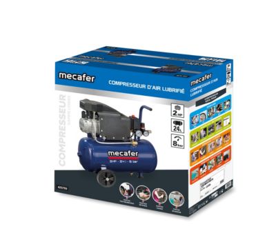 Compresseur lubrifié Mecafer 24L 2HP
