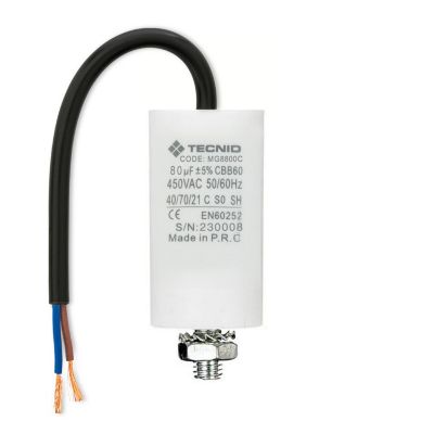 Condensateur de démarrage pour moteurs électriques, 450V, capacité : 80 ...