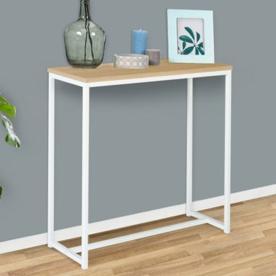 Console DETROIT design industriel bois et métal blanc | Castorama