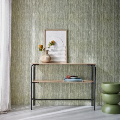 Console en décor bois structure et piètement en métal noir avec 1 étagère 110cm | Castorama