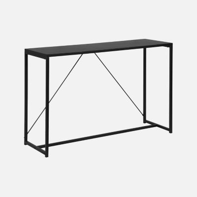 Console en métal noir 120 x 39 x 79cm - Industrielle - 1 barre de ...