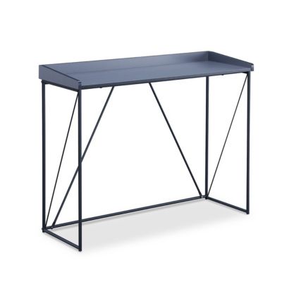 Console Structure Noir avec Plateau Gris - L100 cm | Castorama