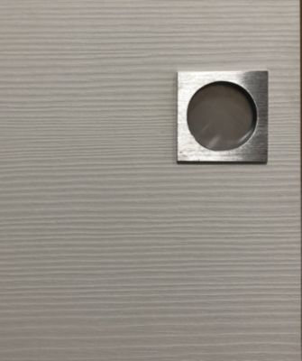 Coquille de tirage carré chrome satiné Ø48mm