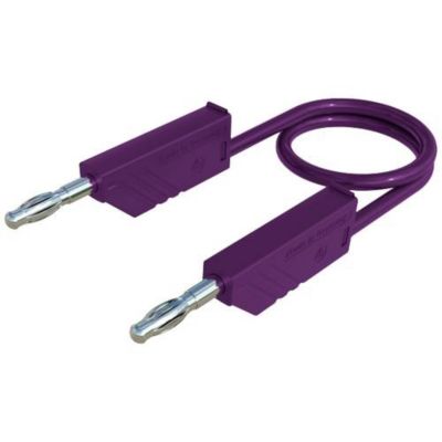 Cordon de mesure violet 0,25 m Banane mâle 4 mm empilable MLN 25/2,5 VI