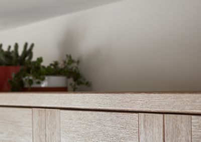 Corniche et bandeau cache-lumière GoodHome Alpinia coloris naturel h ...