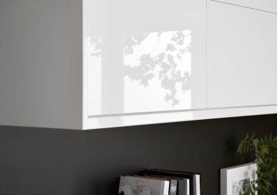 Corniche et bandeau cache-lumière GoodHome Crème H. 35 mm x l. 240 x Ep ...