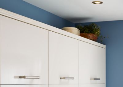 Corniche et bandeau cache-lumière GoodHome Crème H. 35 mm x l. 240 x Ep ...