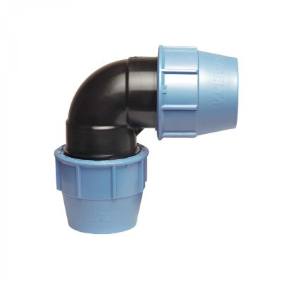 Coude 90 Pp à Compression Pn16 Pour Tuyau Pe D50
