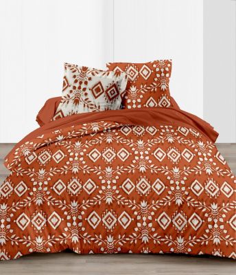 Couette légère imprimée / Uni Terracotta - 1 personne 140 x200 - Toutes ...