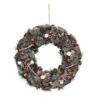 Couronne de Noël pomme de pin D50cm - Atmosphera