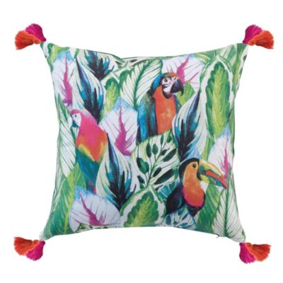 Coussin déhoussable Oiseaux Tropical