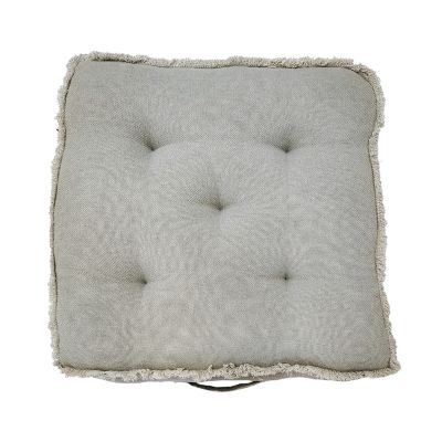 Coussin de sol Ornami L.65 x l.65 cm natte gris | Castorama