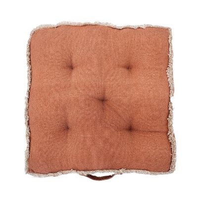 Coussin de sol Ornami L.65 x l.65 cm natte terracotta | Castorama