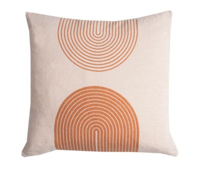Coussin Deco&Co naturel orange naturel L.45 x l.45 x ep.3cm