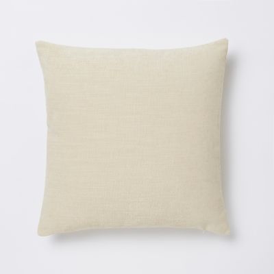 Coussin GoodHome Pahea coloris naturel 45 x 45 cm