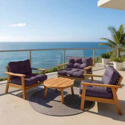 Coussins pour salon de jardin capitonné 60x60cm Gris carbone | Castorama