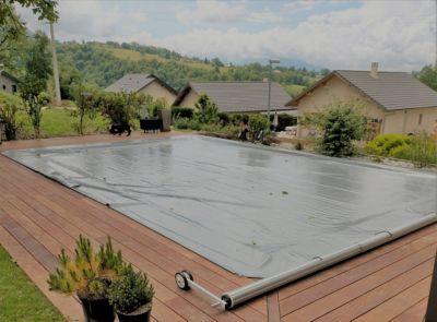 Couverture de Sécurité 4 Saisons Cov'Top - Piscine 5,5x11m - Enrouleur ...