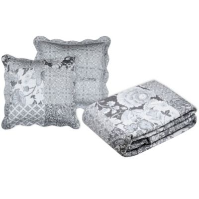 Couvre lit boutis réversible 240x220 avec 2 taies OTAVIA