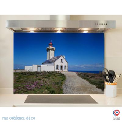 Crédence cuisine fond de hotte Belle Ile - Phare des poulains - L Alu ...