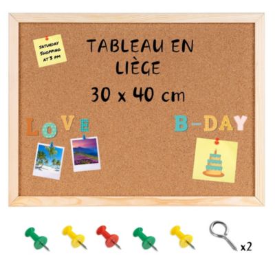 Creative Home 30 x 40 cm Tableau Liege Mural - Panneau Liege Mural ...