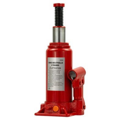 Cric hydraulique bouteille - 5 tonnes - Rouge - EURO VANADIUM Unité