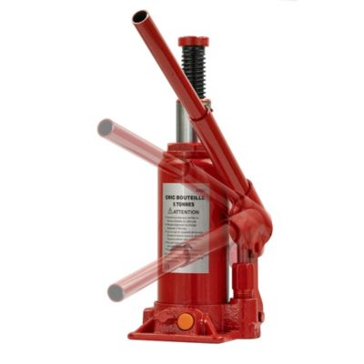 Cric hydraulique bouteille - 5 tonnes - Rouge - EURO VANADIUM Unité