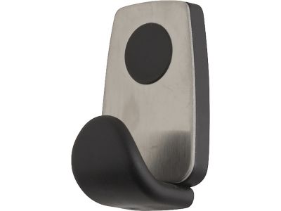 Crochet bi-matière rond coloris noir