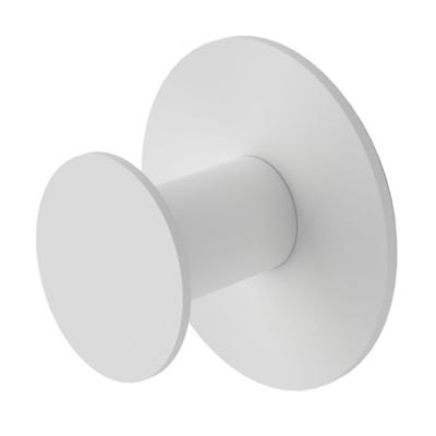 Crochet pour salle de bain en acier inoxydable blanc Cavally GoodHome