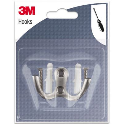 Crochet W GPI métal argenté Hooks 3M | Castorama