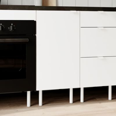 Cuisine complète 2 meubles bas Izee blanc sans électroménager 160 cm