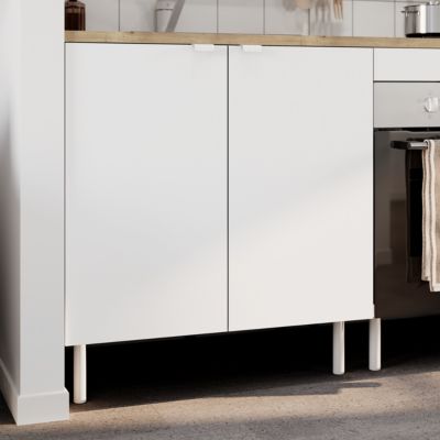 Cuisine complète Izee blanc 1 meuble haut + 3 bas sans électroménager ...