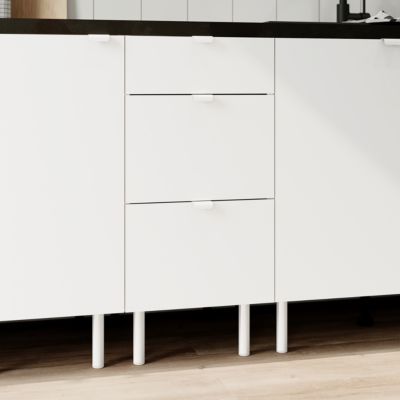 Cuisine complète Izee blanc 2 meubles hauts + 3 bas sans électroménager ...