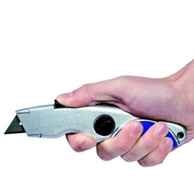 Cutter avec lame rétractable automatique et poignée antidérapante, Mottez