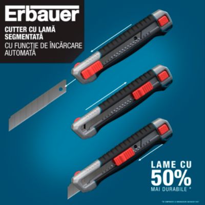 Cutter rétractable Erbauer L.40 mm x l.18 mm