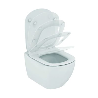 Cuvette WC suspendu IDEAL STANDARD Tesi Aquablade + abattant frein de chute
