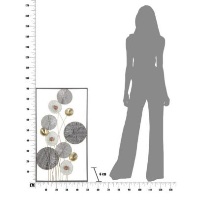 Décoration murale en métal Grid 50x6x90.5 cm