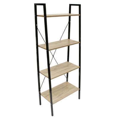 DARA - Etagère 4 Plateaux Métal et Aspect Bois | Castorama