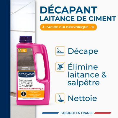 Décapant laitance de ciment carrelages Starwax 1L