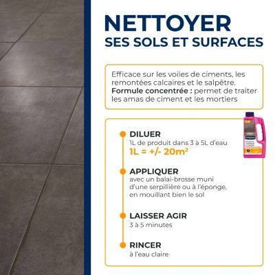 Décapant laitance de ciment carrelages Starwax 1L