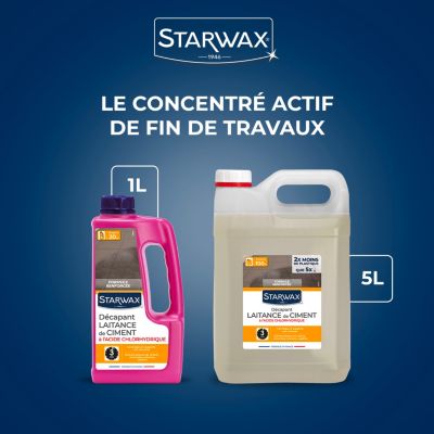 Décapant laitance de ciment carrelages Starwax 1L