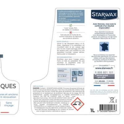 Décapant sans rinçage sols plastiques Starwax 1L